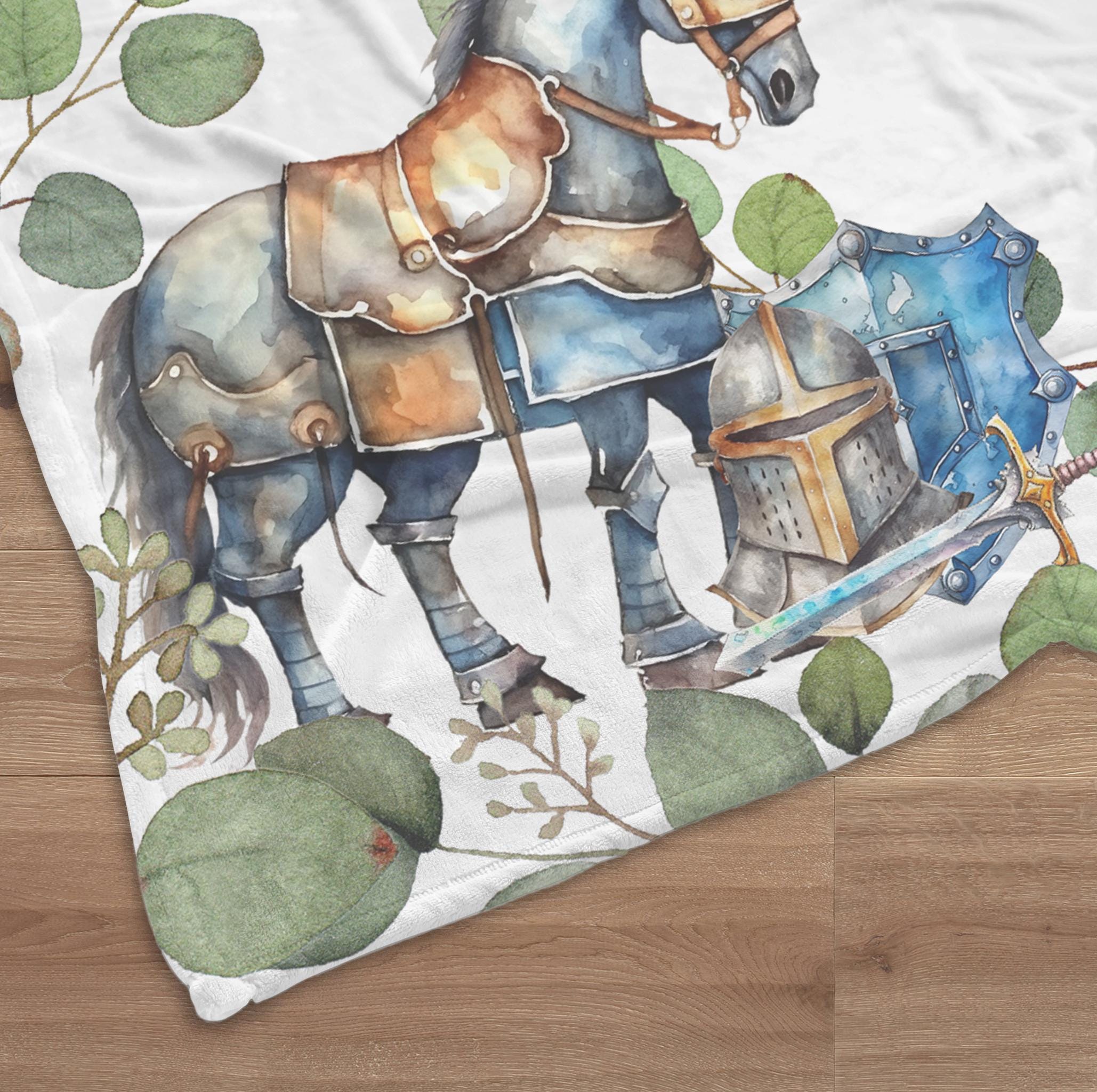 Knight Milestone Blanket Personalized Knight Horse Baby Boy Month ...