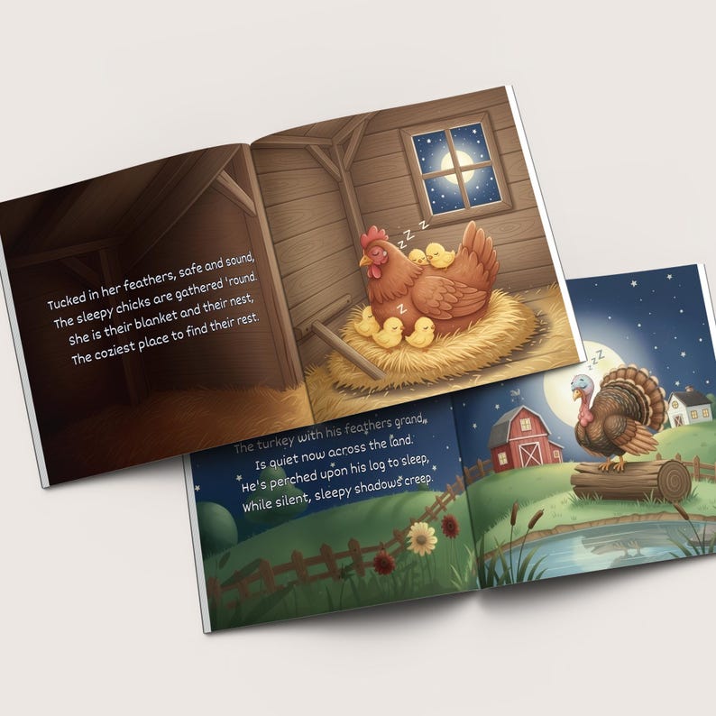 Personalized Lullaby Book: Rhyming Farm Animals Bedtime Story for Baby ...