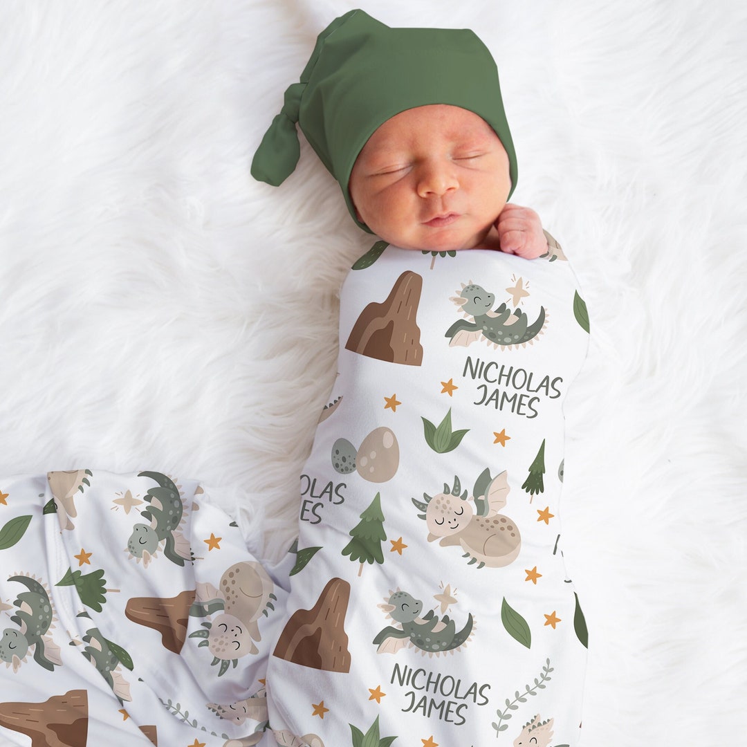 Personalized Dragon Swaddle Blanket Castle Name Baby Blanket Newborn ...