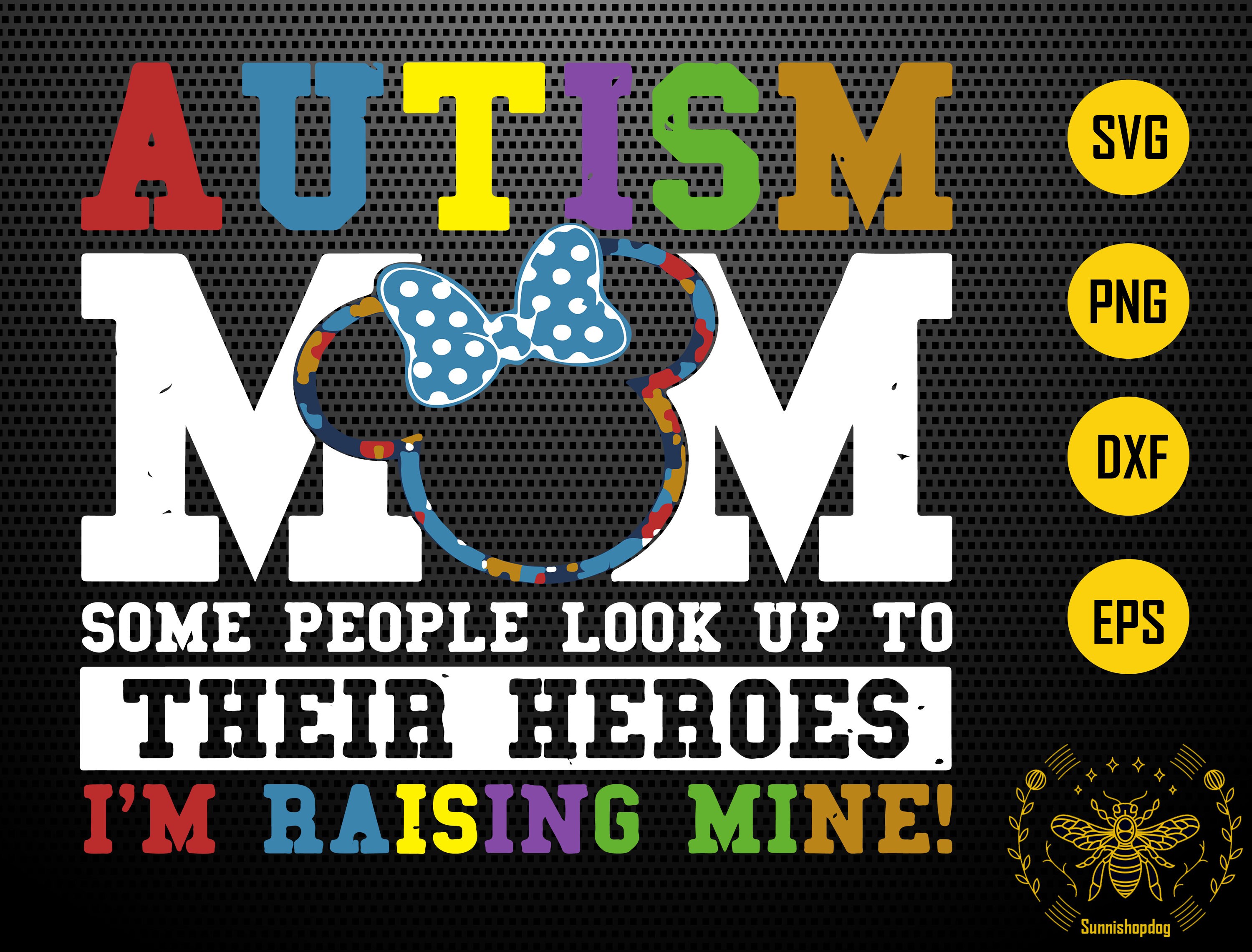 Autism Mom SVG Minnie Mouse Autism Mom svg Disney Autism Mom | Etsy