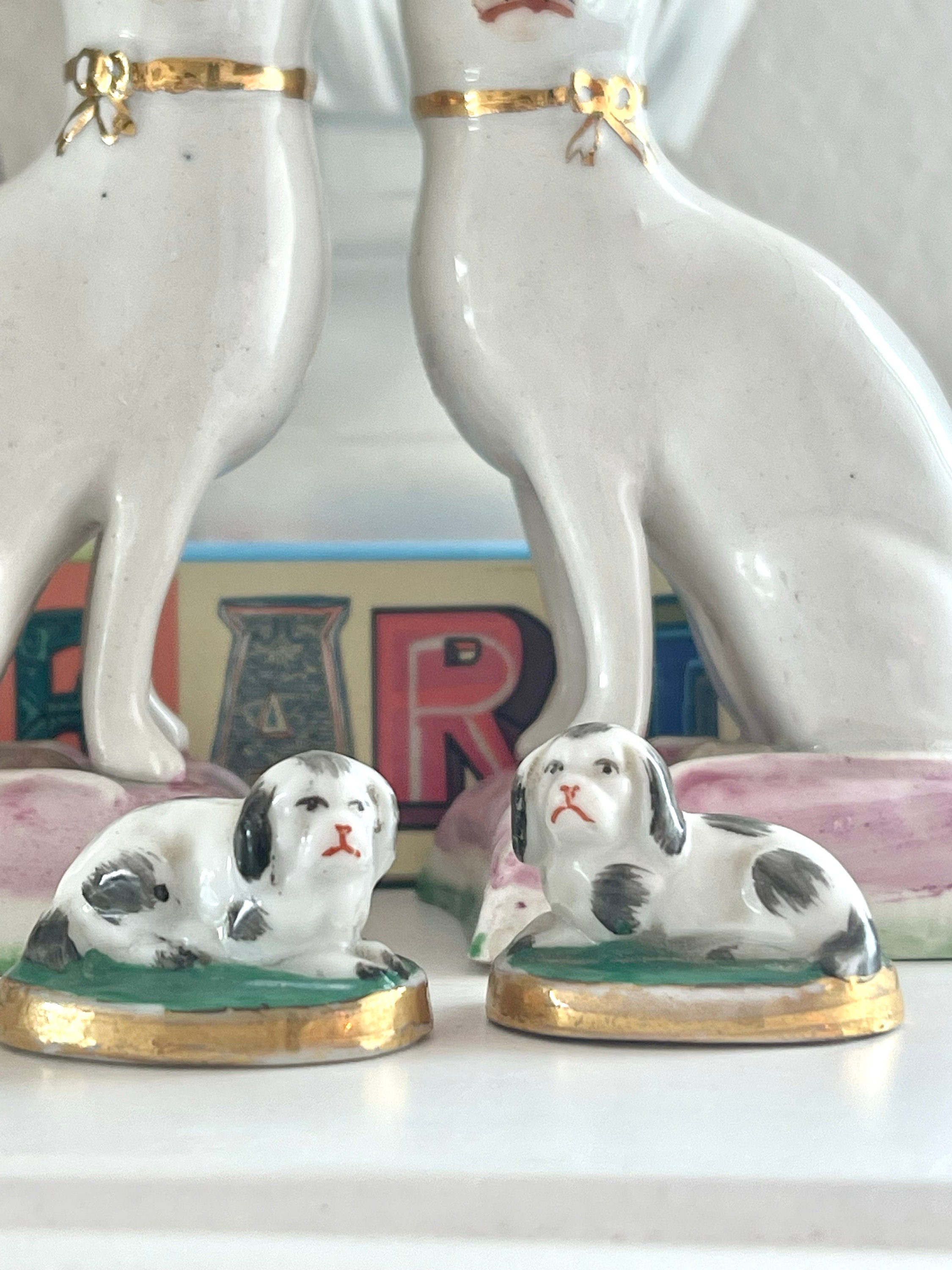 Vintage Pair of Chelsea Porcelain Mini King Charles Spaniel ...