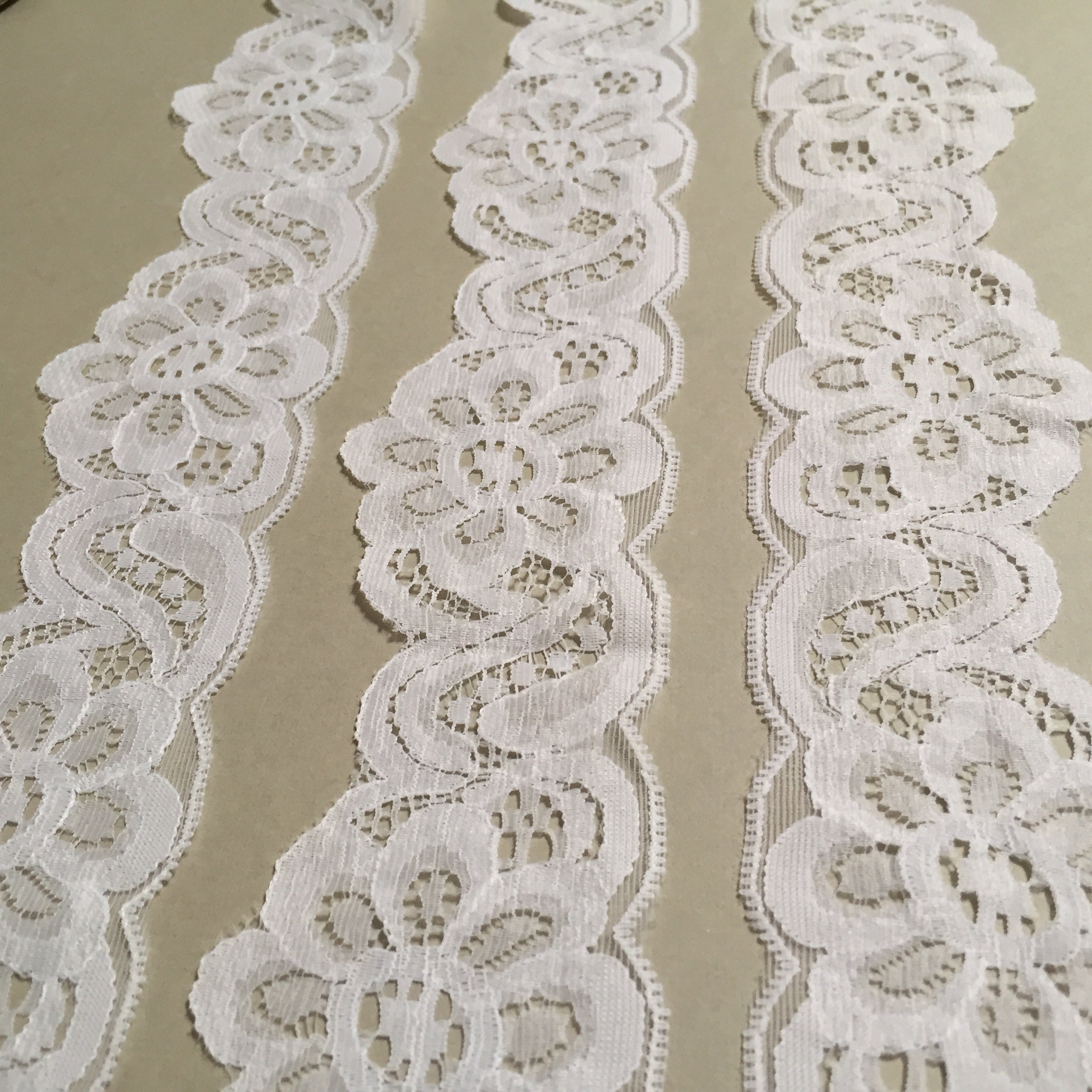55mm Scallop Edge Lace Trim White - Etsy Australia