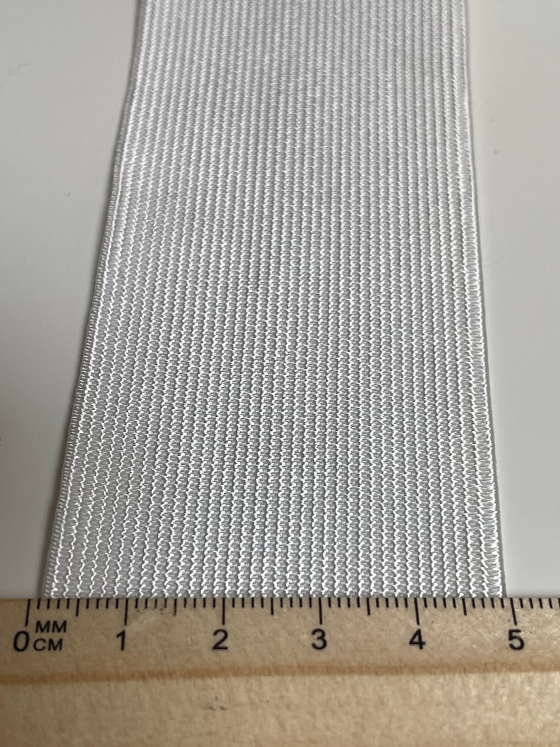 50mm Woven Elastic, 2 Inch Wide Elastic, White & Black, Waistband ...