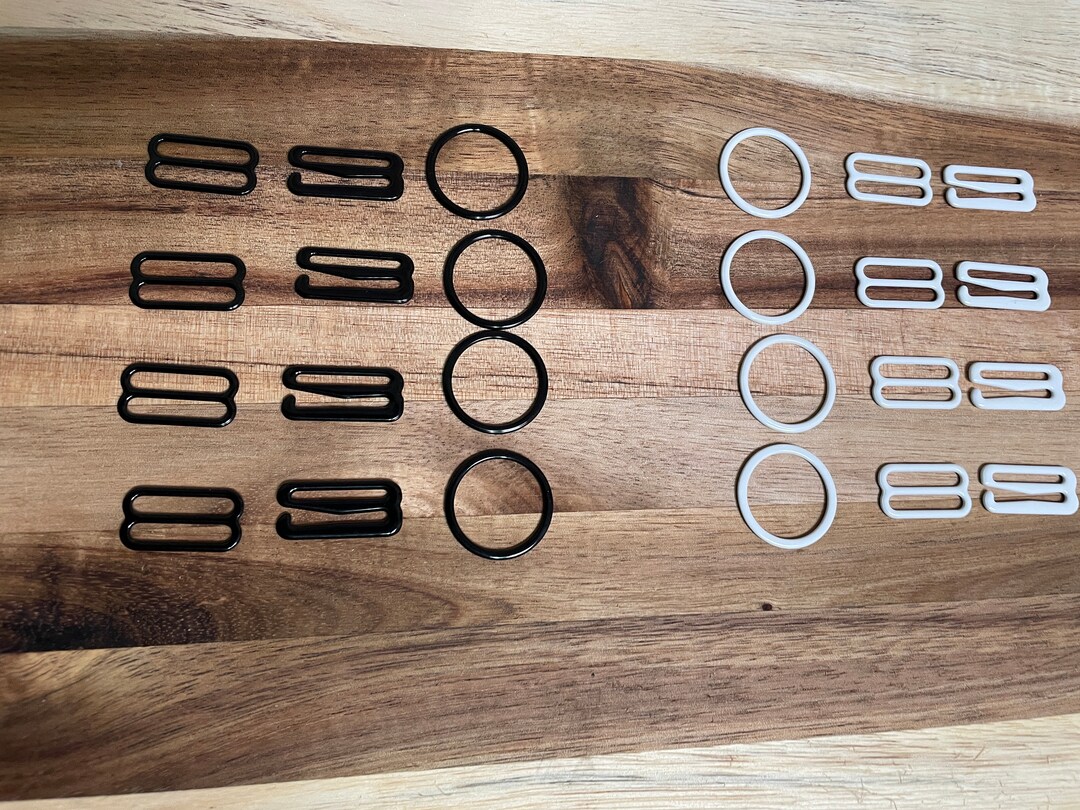 18mm Bra Lingerie Metal Sliders Rings Hooks, Black or White - Etsy ...