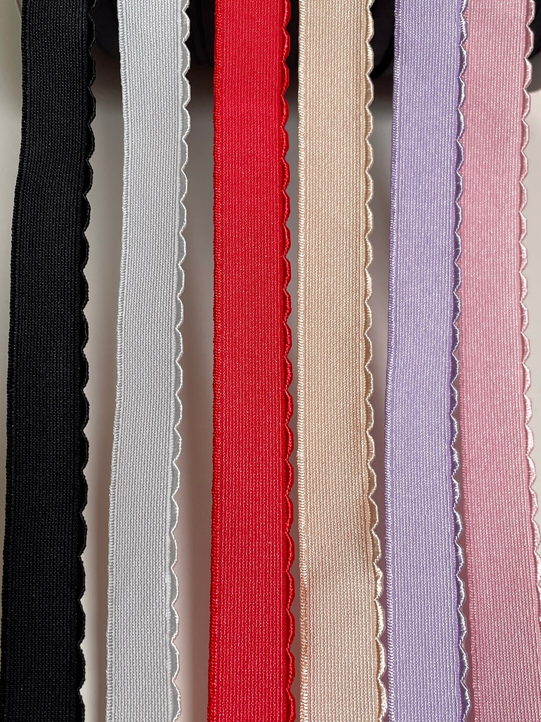 15mm Shiny Bra Elastic, Black, White, Red, Nude Pink, Orchid, Rose Pink ...