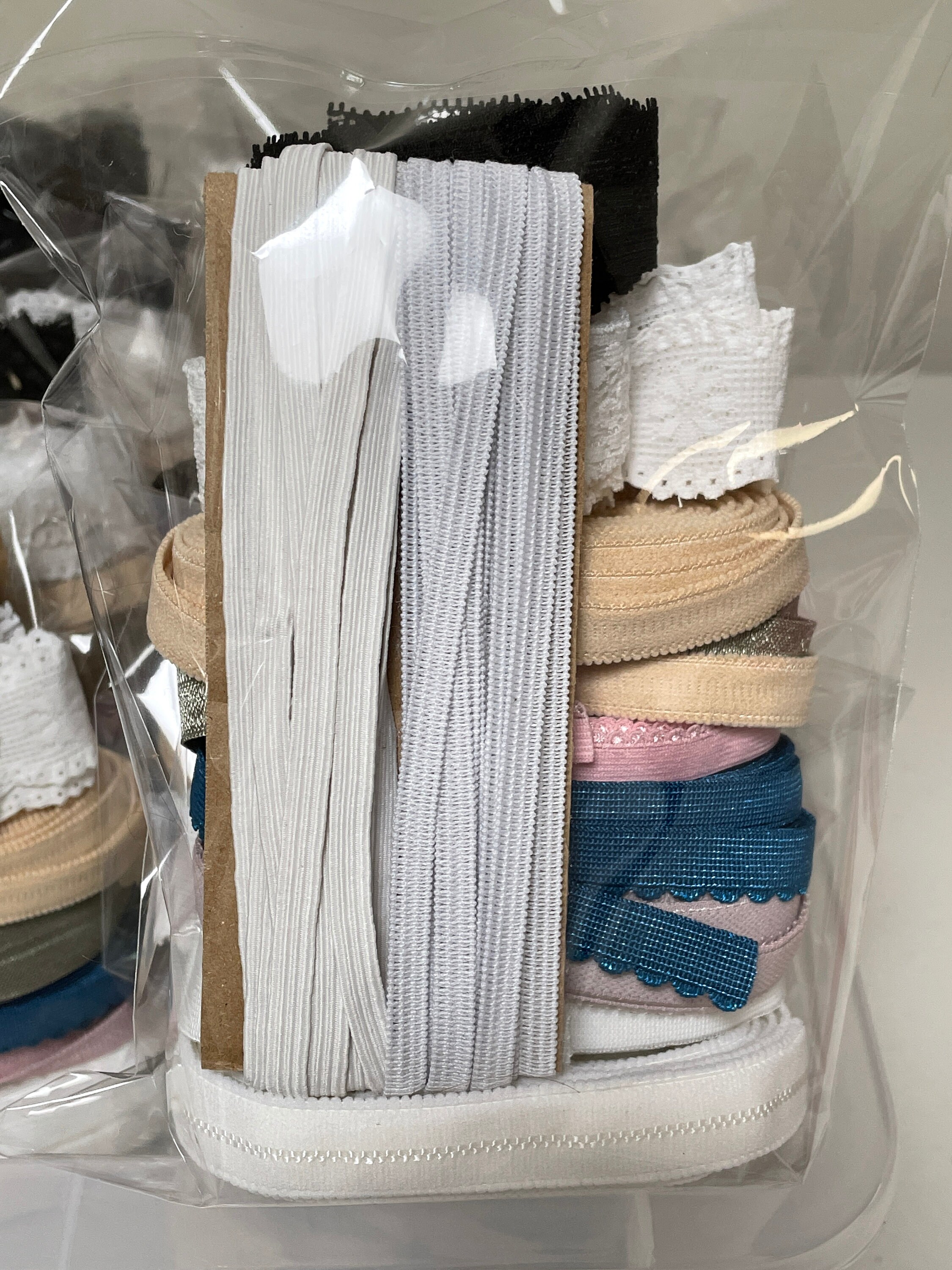 Elastic Stretch Lace Grab Bags, 30 MTS, Various Elastics & Colours ...