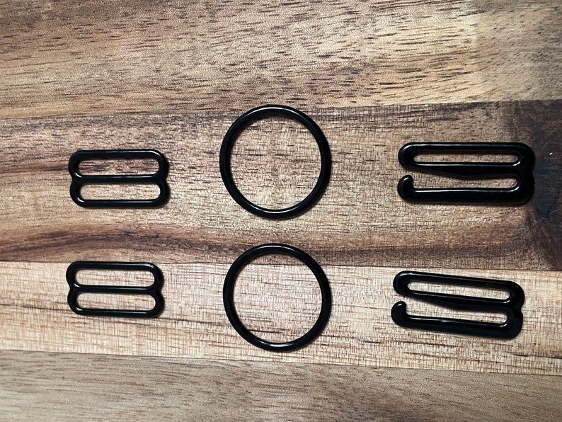 18mm Bra Lingerie Metal Sliders Rings Hooks, Black or White - Etsy ...