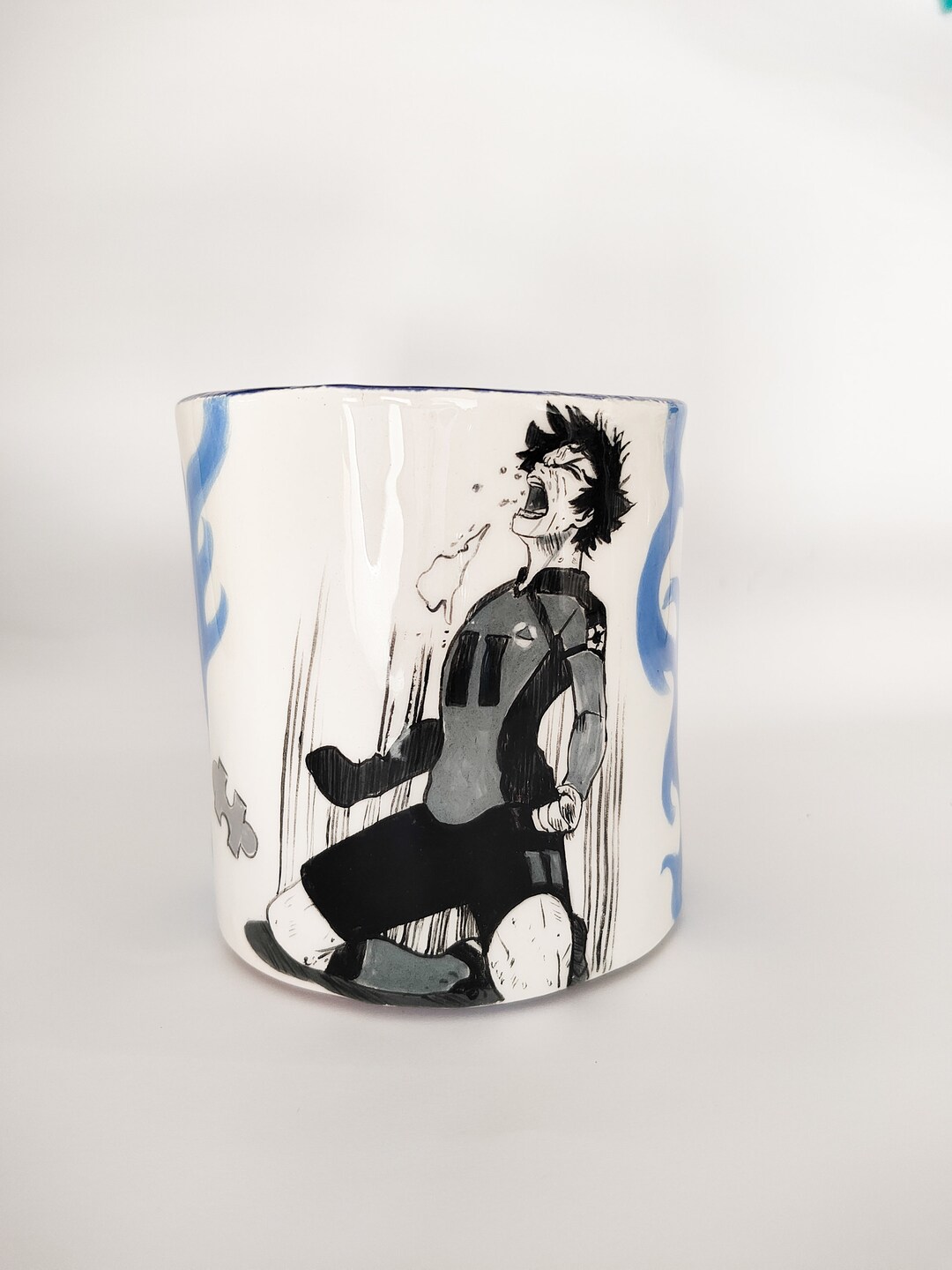 Anime Ichigo Blue Lock Hand Painted Ceramic Mug - Etsy