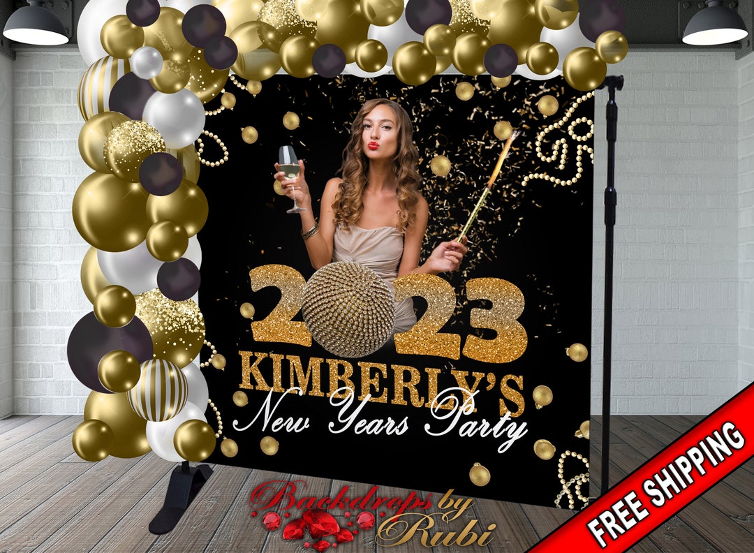 New Year's Eve Party Photo Booth New Year's Backdrop - Etsy