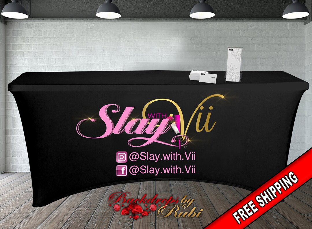 Stretch Table Cloth, Stretch Table Cover, Full Color Trade Show Table ...
