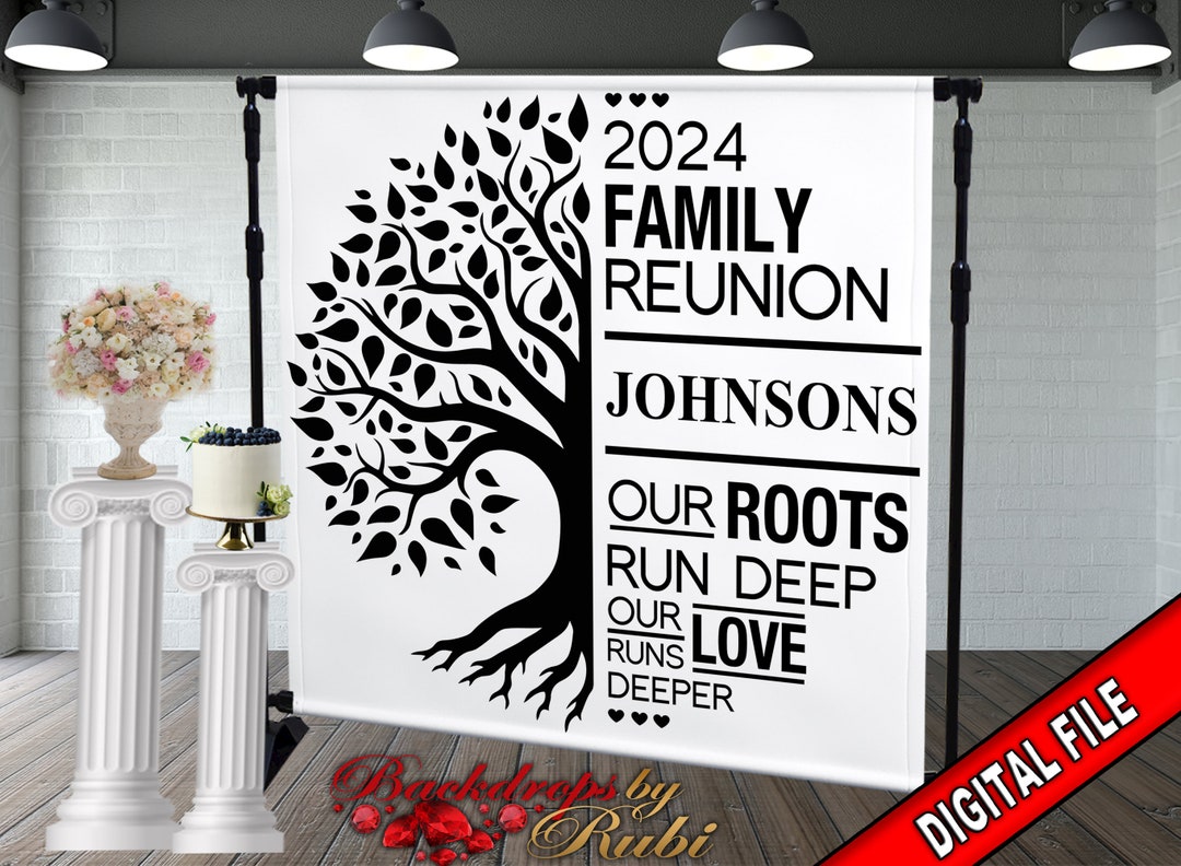 Family Reunion Backdrop, Family Reunion Step and Repeat, Family Reunion ...