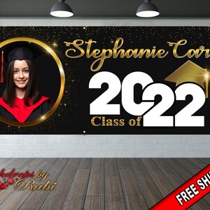 Graduation Banner Graduation Garage Banner Class of 2022 | Etsy