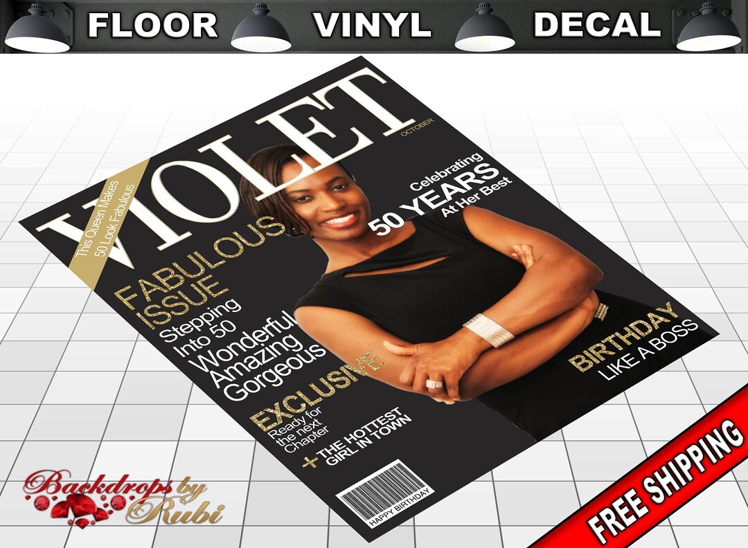 Magazine Cover Floor Decal, Magazine Cover Floor Sticker, Magazine ...