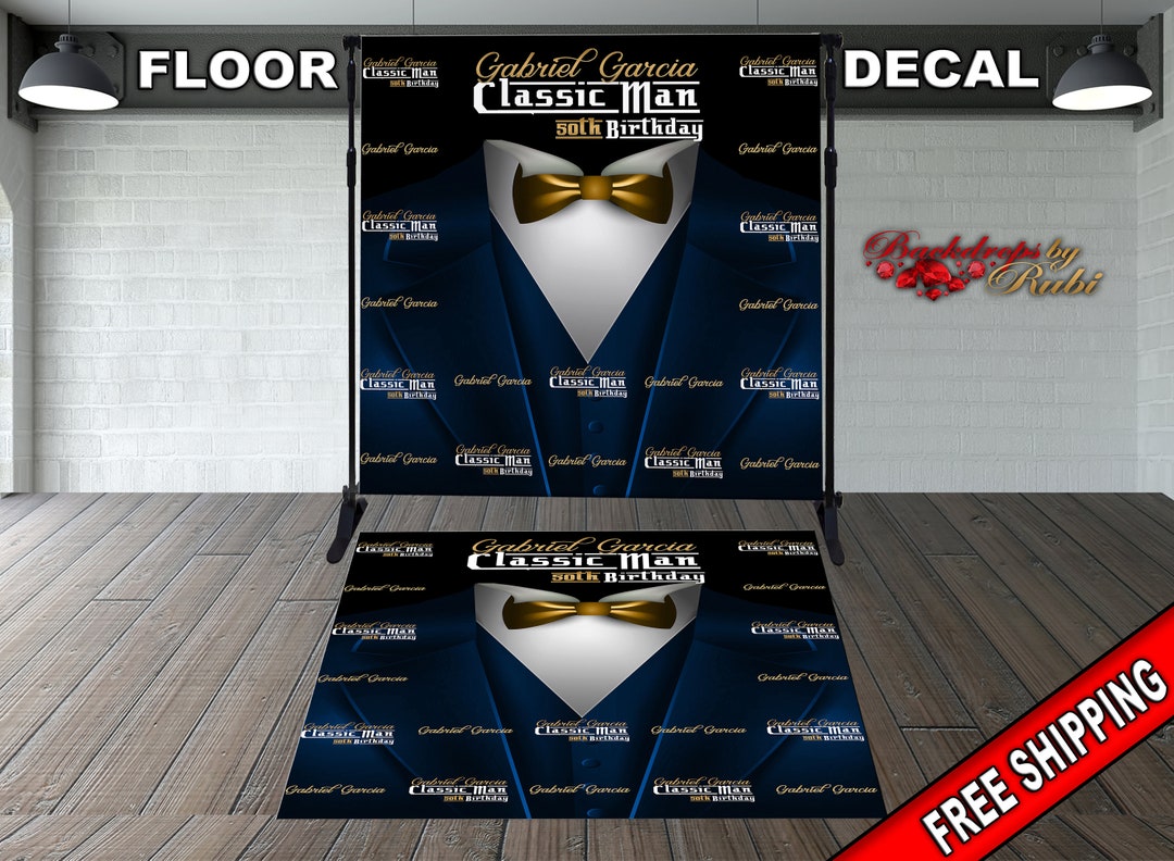 Classic Man Floor Decal, Classic Man Floor Sticker, Classic Man 50th ...