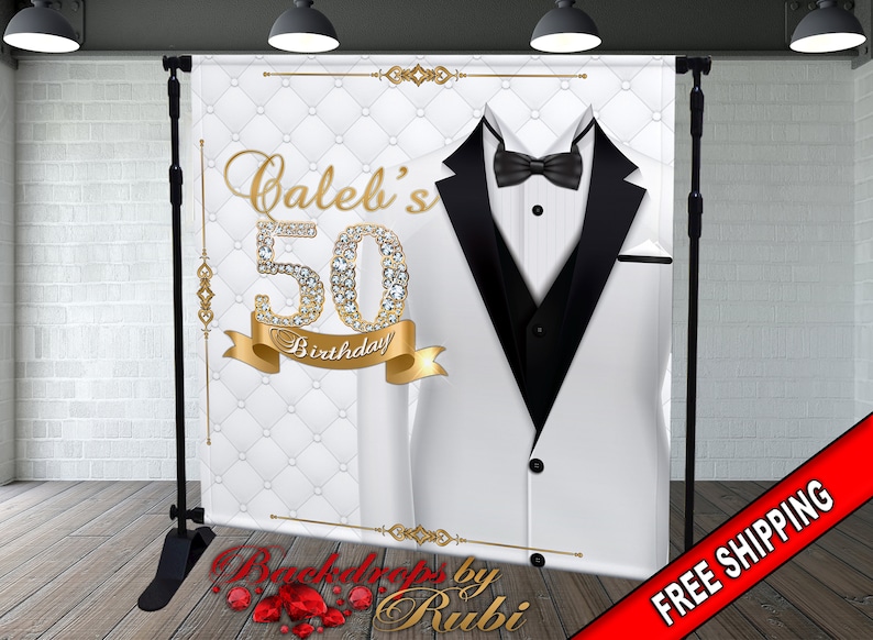 Classic Man Birthday Backdrop Classic Man Step and Repeat - Etsy