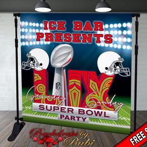 Super Bowl Party Backdrop, Super Bowl Banner, Super Bowl 2025, Super ...