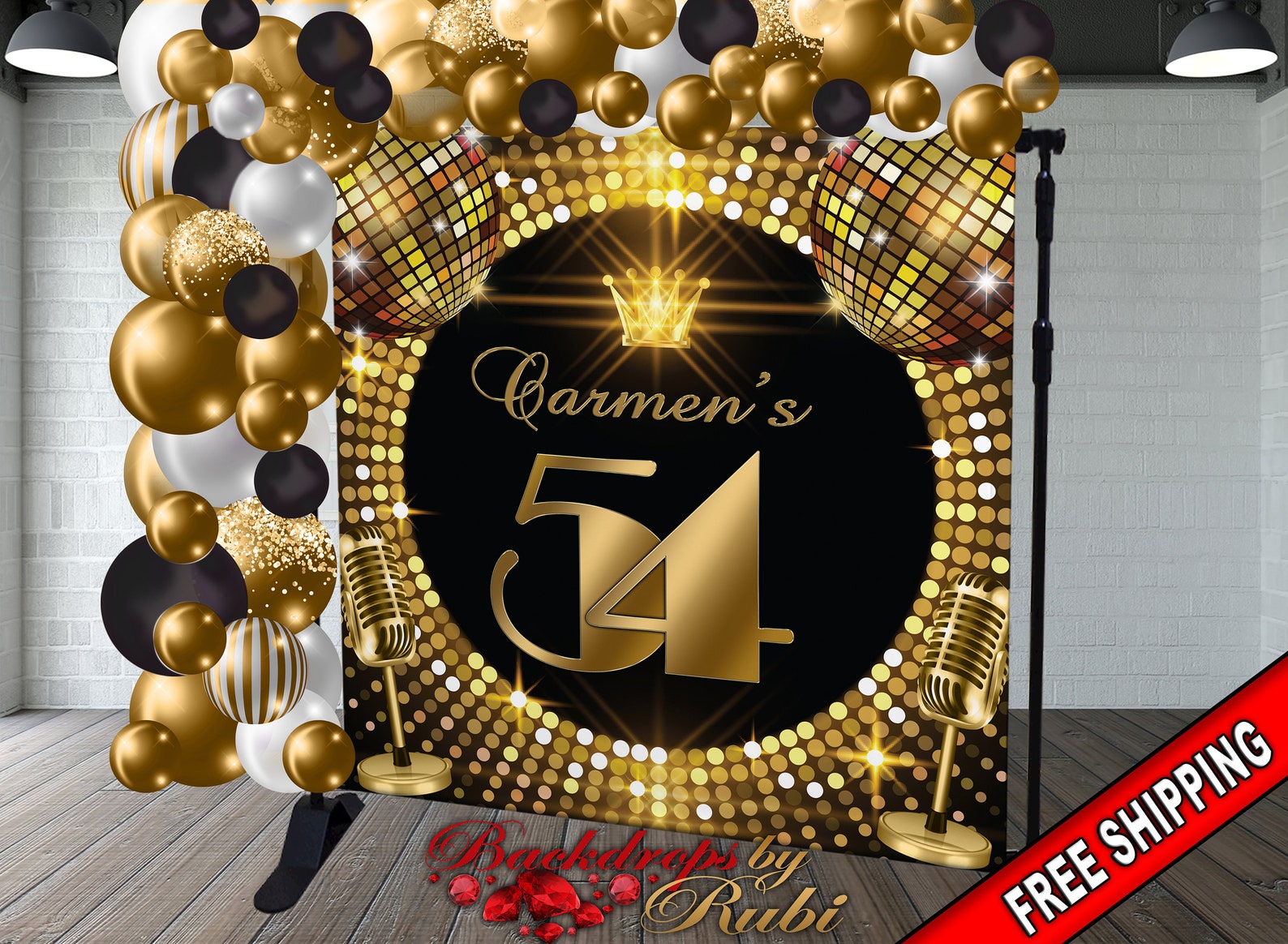 Birthday Backdrop Studio 54 Backdrop Disco Backdrop Studio - Etsy