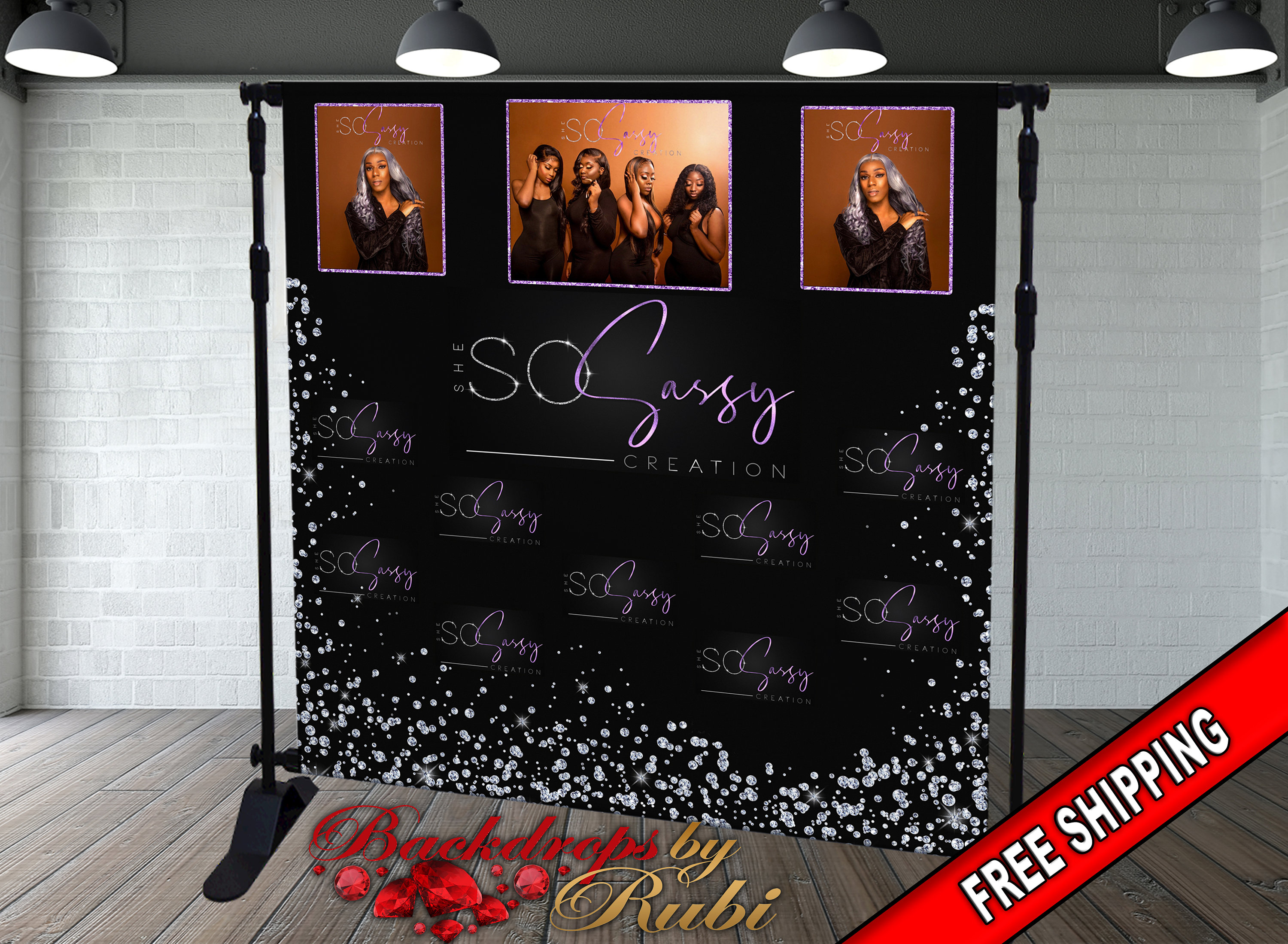 Logo Step and Repeat Business Event Backdrop, Custom Logo Backdrop ...