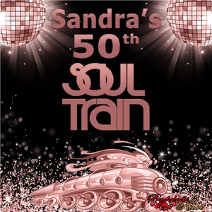 Soul Train Birthday Backdrop, Soul Train Rose Gold Backdrop, Soul Train ...