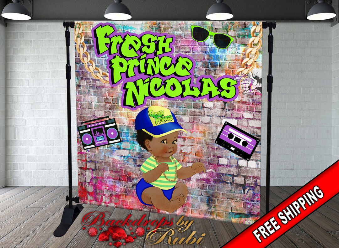 Fresh Prince Baby Shower Backdrop, Fresh Prince Birthday Backdrop ...