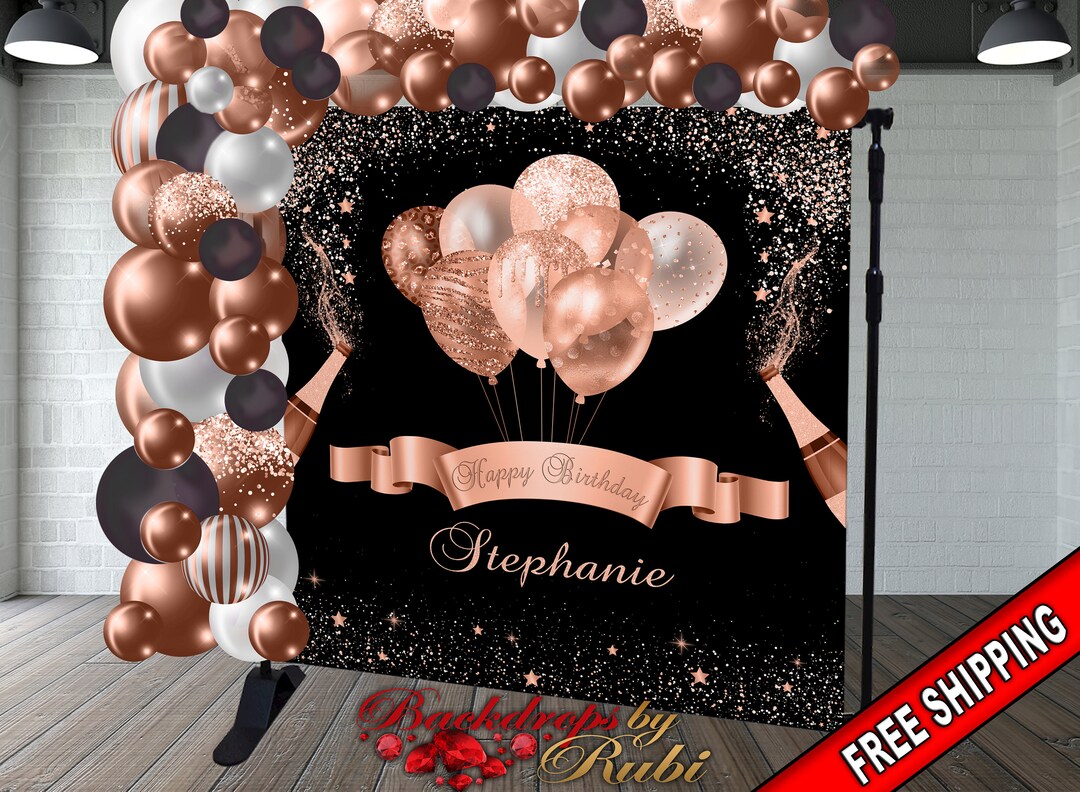 Birthday Backdrop, Custom Photo Birthday Backdrop, 21st Birthday ...
