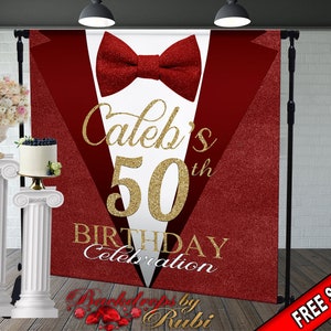 Classic Man Birthday Backdrop, Classic Man Step and Repeat Backdrop ...