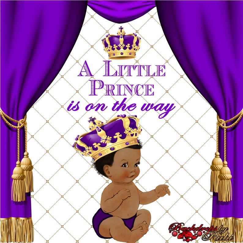 Prince Theme Backdrop Purple Crown Prince Backdrop Royal - Etsy