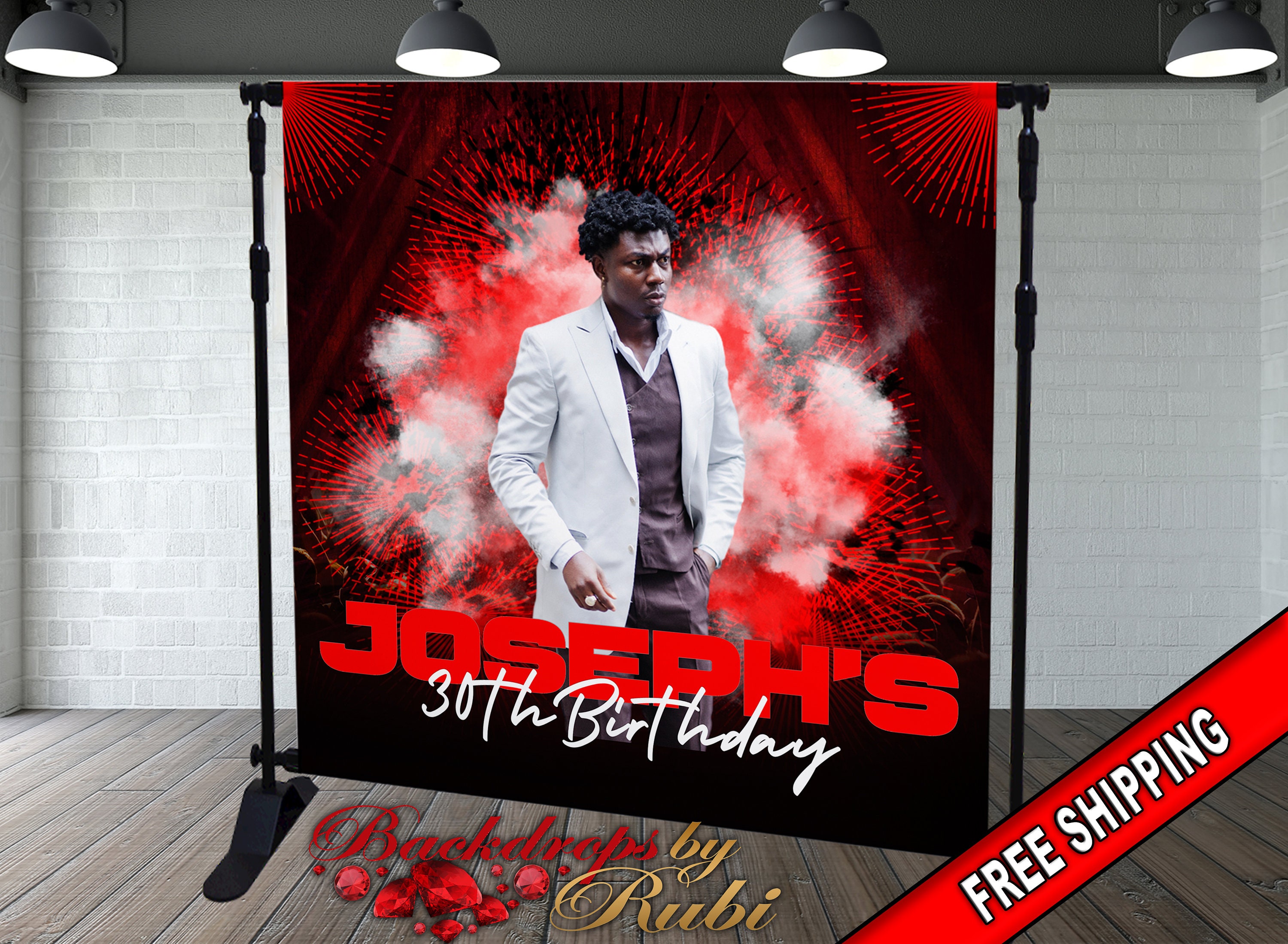 Birthday Backdrop Custom Photo Birthday Backdrop 21st - Etsy