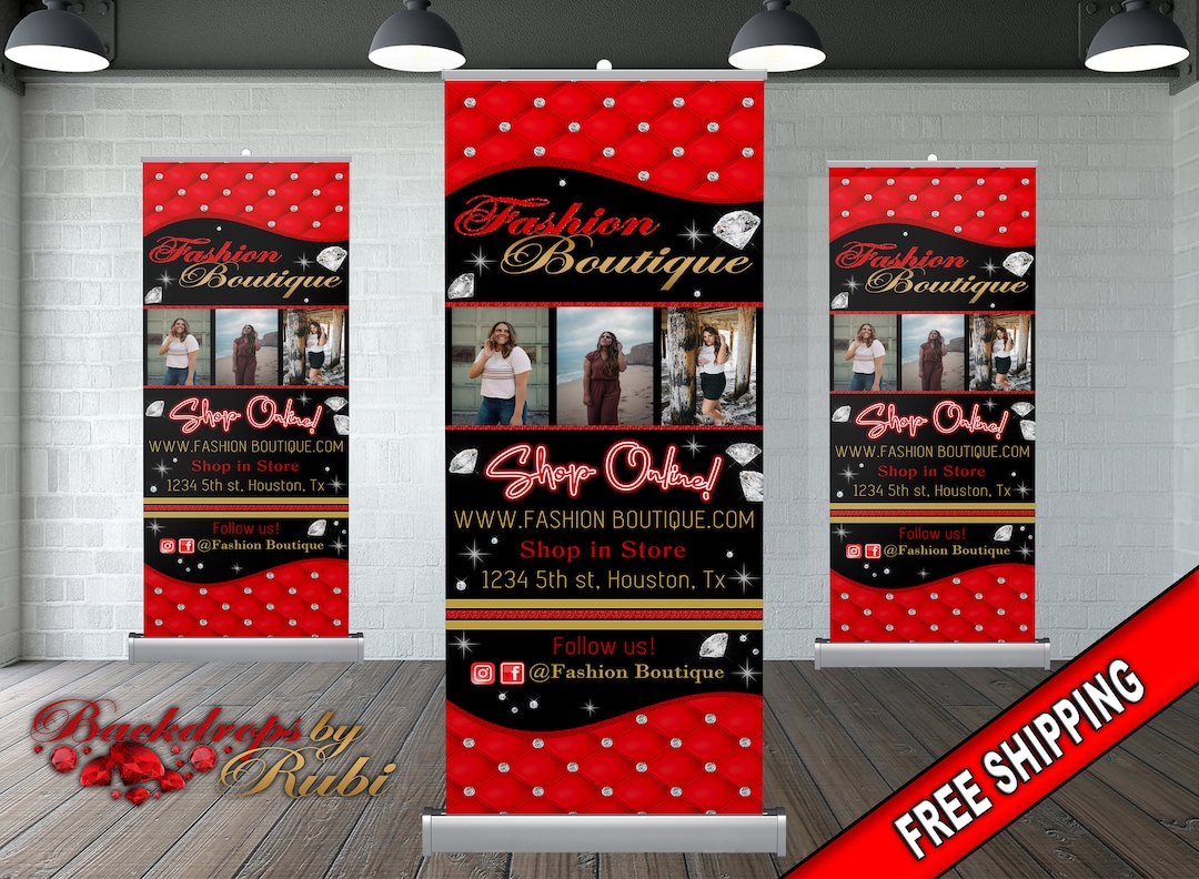 Retractable Logo Banner, Logo Step and Repeat Business Event Banner ...