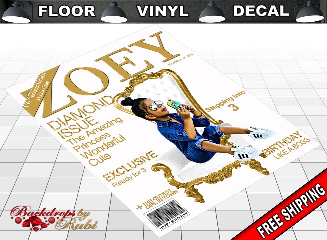 Magazine Cover Floor Decal, Magazine Cover Floor Sticker, Magazine ...