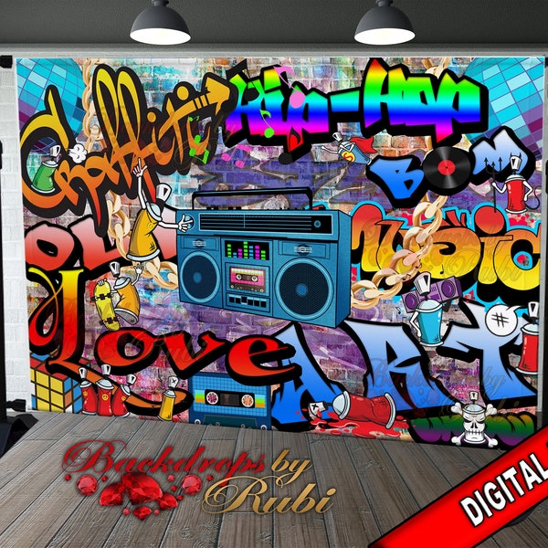 Hip Hop Backdrop - Etsy