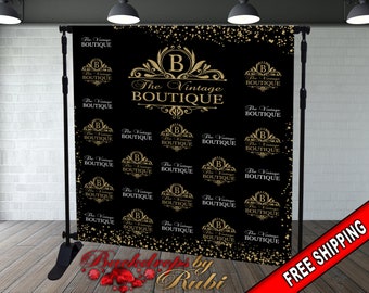 Logo Step and Repeat Business Event Backdrop, Custom Logo Backdrop ...