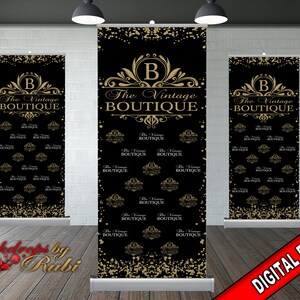 Retractable Logo Banner, Logo Step and Repeat Business Event Banner ...