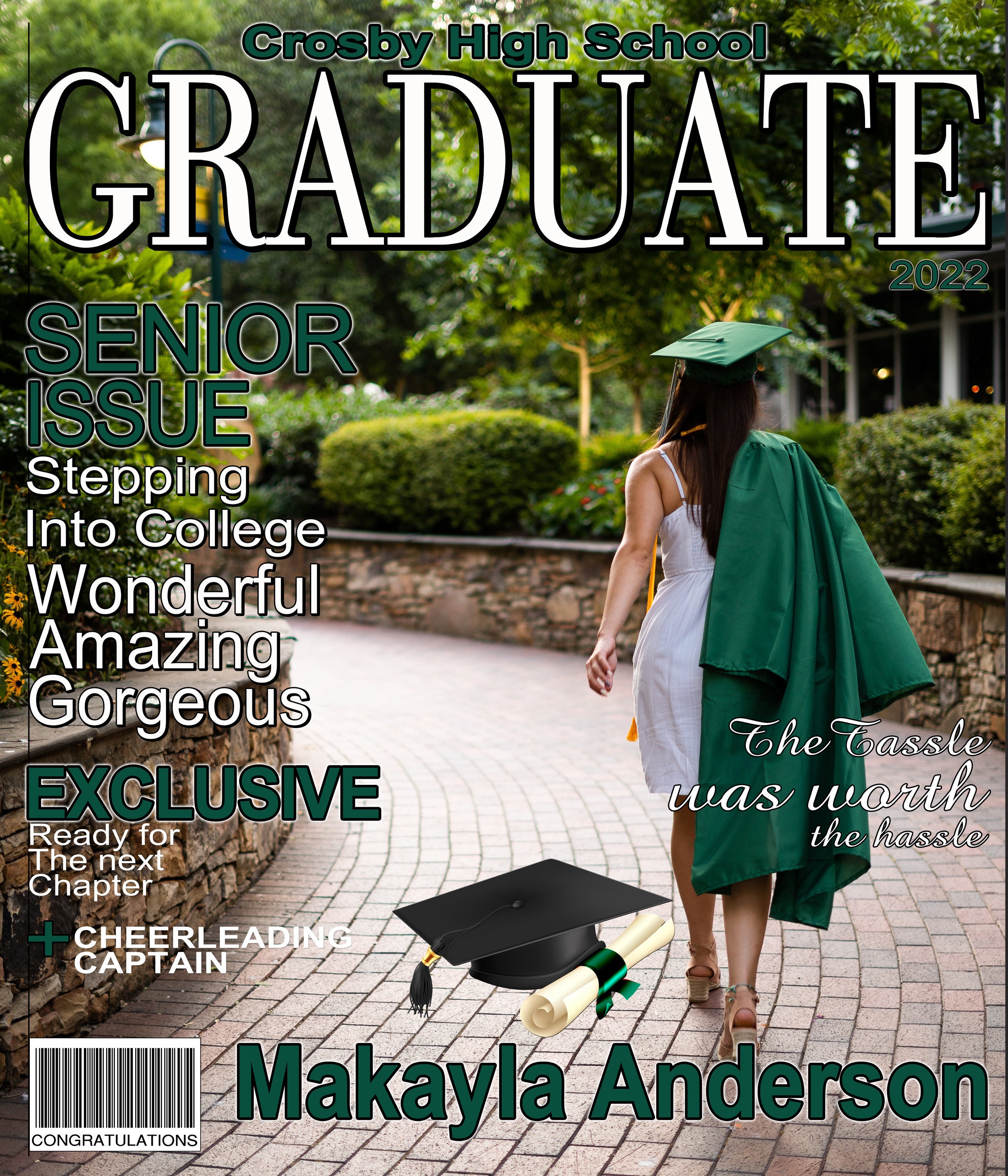 Magazine Cover Backdrop Magazine Graduation Magazine Class - Etsy