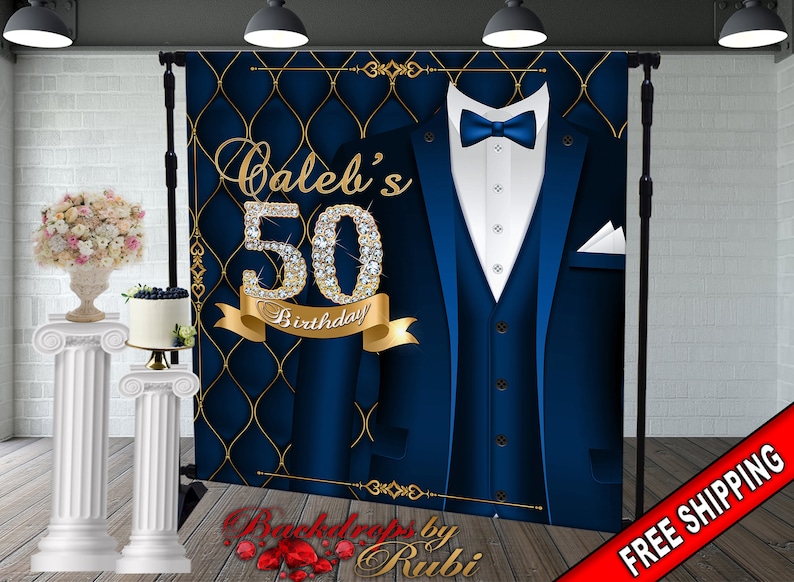 Classic Man Birthday Backdrop, Classic Man Step and Repeat Backdrop ...