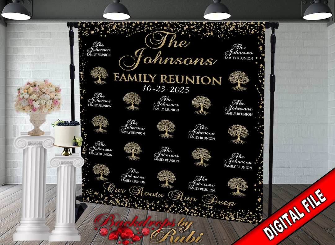 Family Reunion Backdrop, Family Reunion Step and Repeat, Family Reunion ...