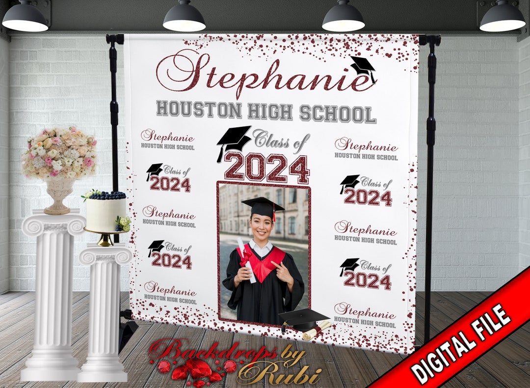 Graduation Backdrop, Sweet 16, Graduation Photo Booth, Class of 2024 ...