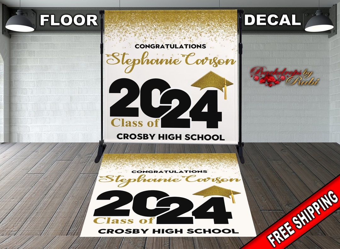 Graduation Floor Decal, Sweet 16, Graduation Floor Decal, Class of 2024 ...