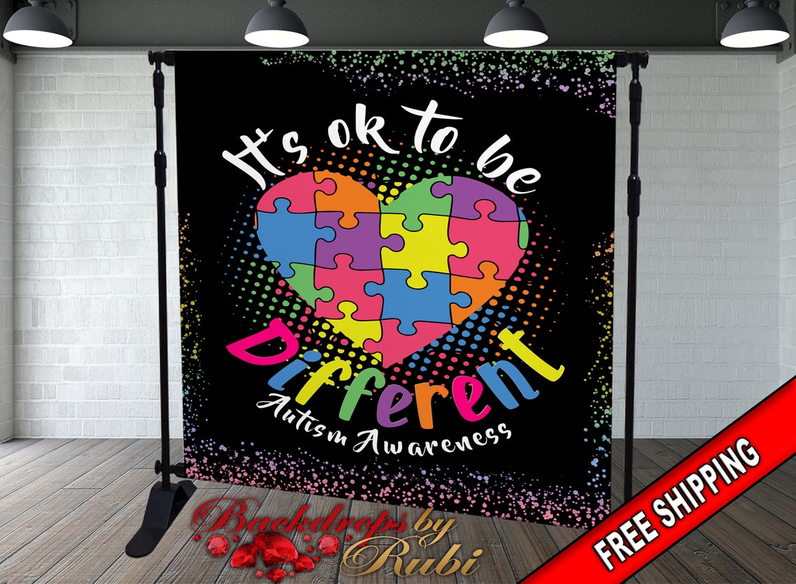 Autism Awareness BackdropAutism Awareness Banner Its Ok To | Etsy
