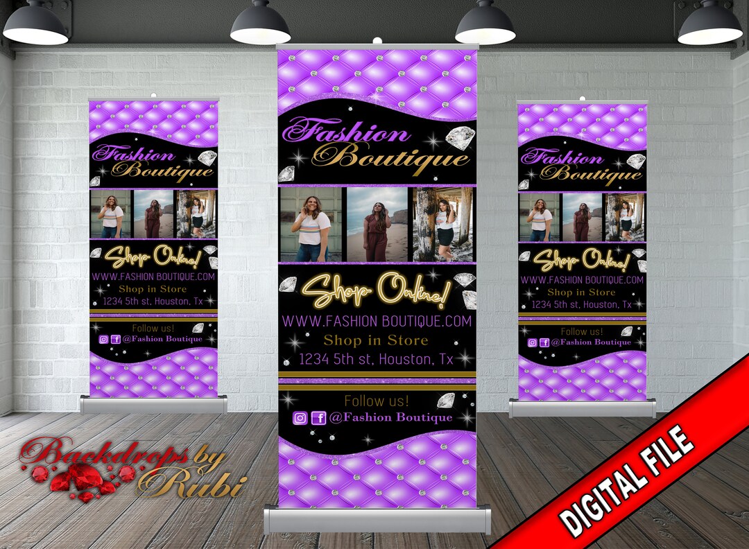 Retractable Logo Banner, Logo Step and Repeat Business Event Banner ...