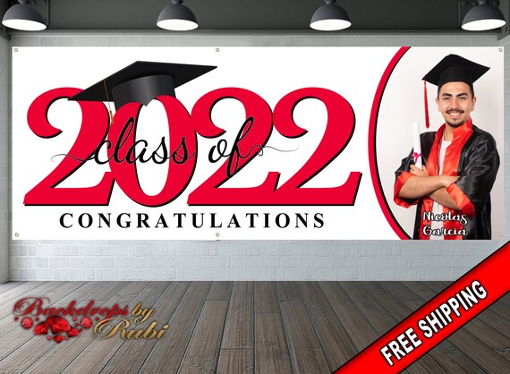 Graduation Banner Graduation Garage Banner Class of 2022 | Etsy