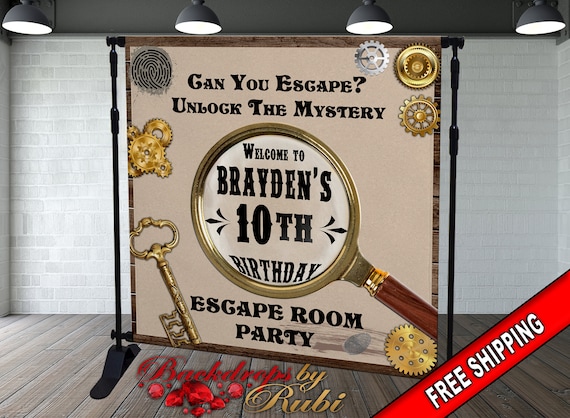 Escape Room Backdrop Escape Room Birthday Backdrop Escape - Etsy