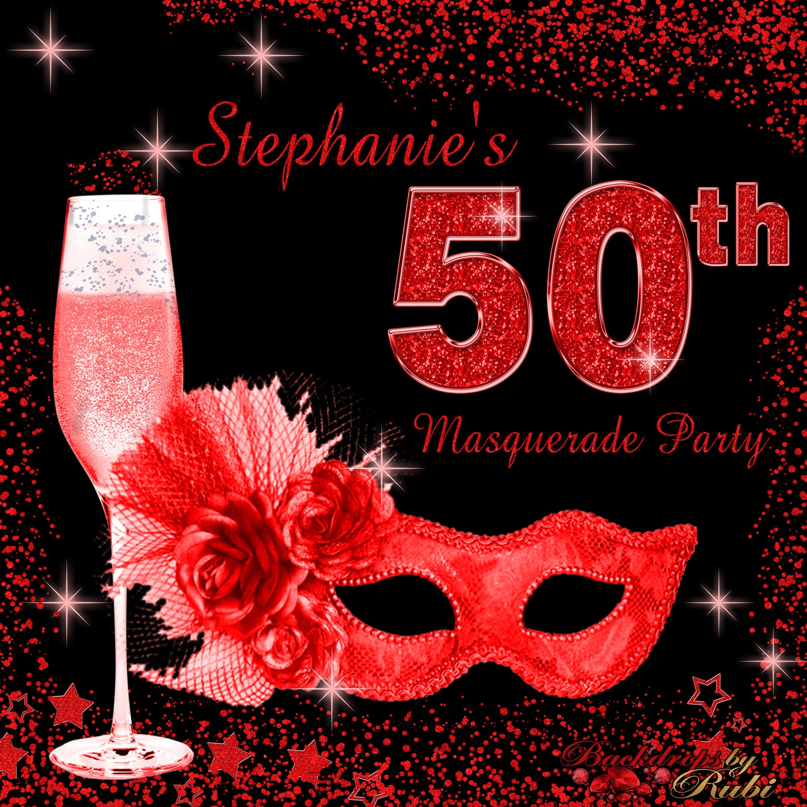 Masquerade Red Backdrop Masquerade Step and Repeat Backdrop - Etsy