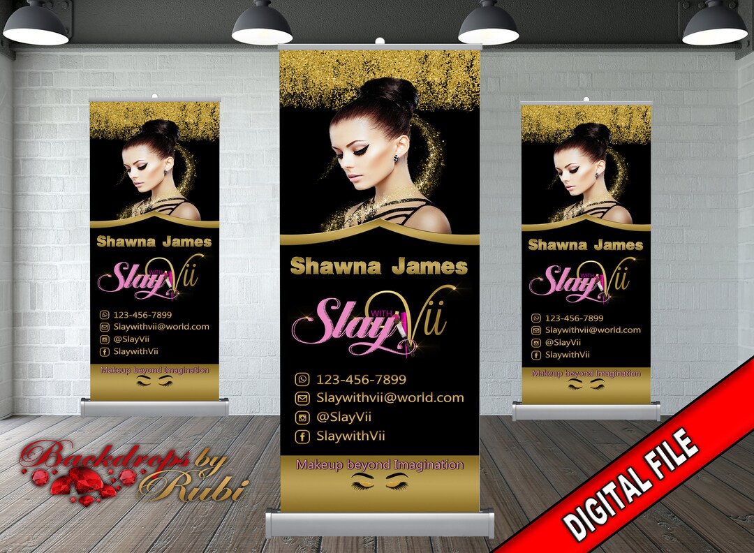 Retractable Logo Banner, Logo Step and Repeat Business Event Banner ...