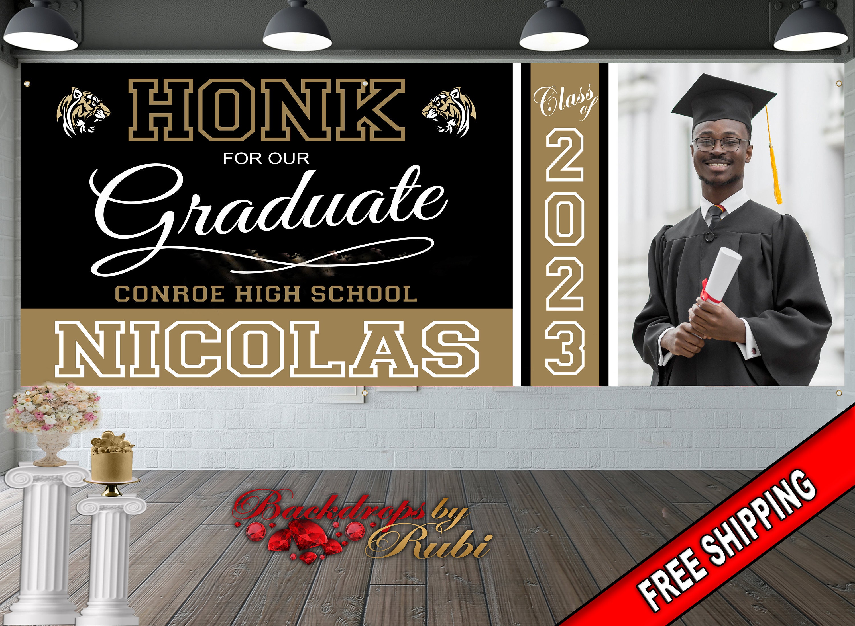 Graduation Banner Graduation Garage Banner Class of 2023 - Etsy