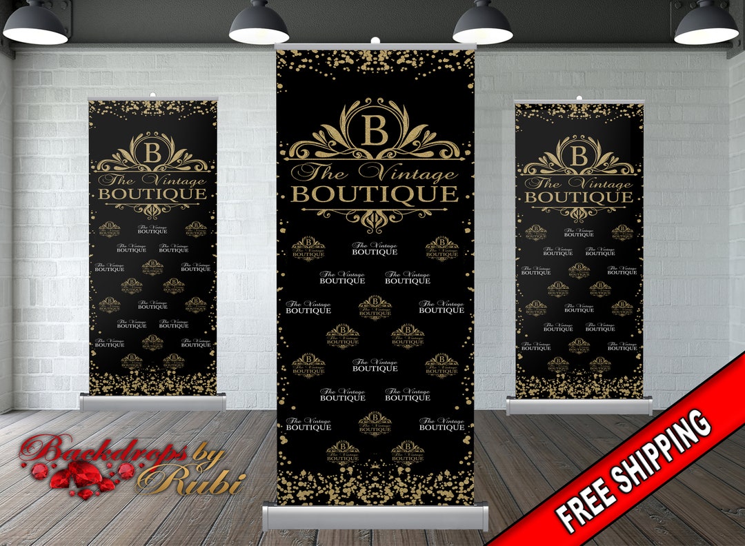 Retractable Logo Banner, Logo Step and Repeat Business Event Banner ...