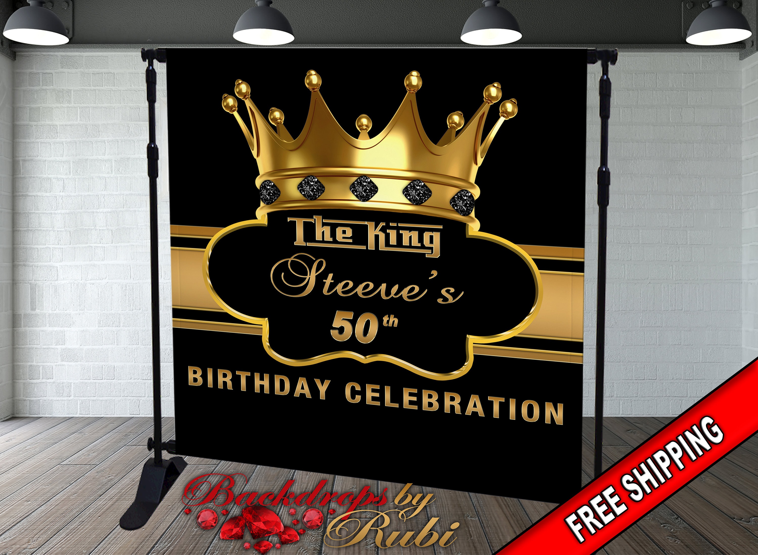 Mens Birthday Backdrop The King Mens Backdrop Etsy