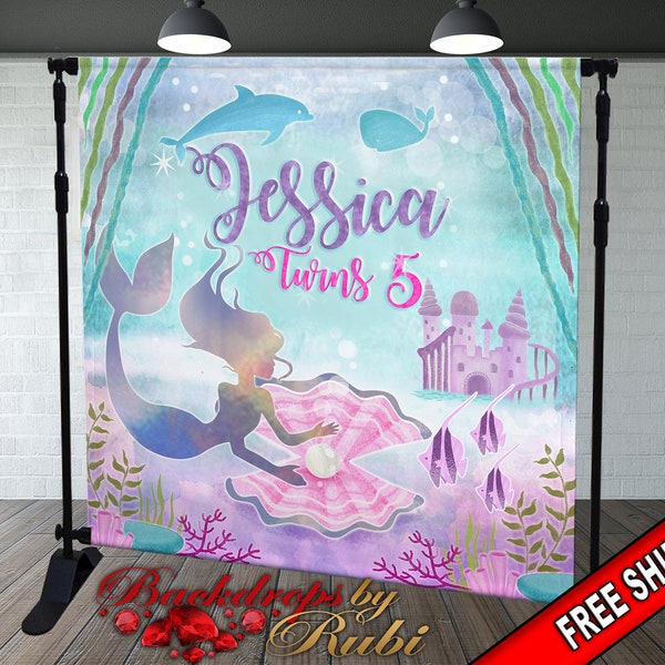 Mermaid Backdrop - Etsy