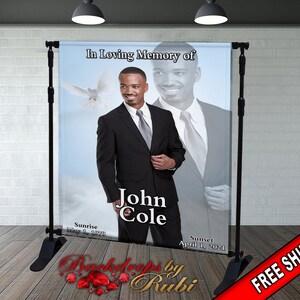 Memorial Backdrop Funeral Backdrop In Loving Memory | Etsy