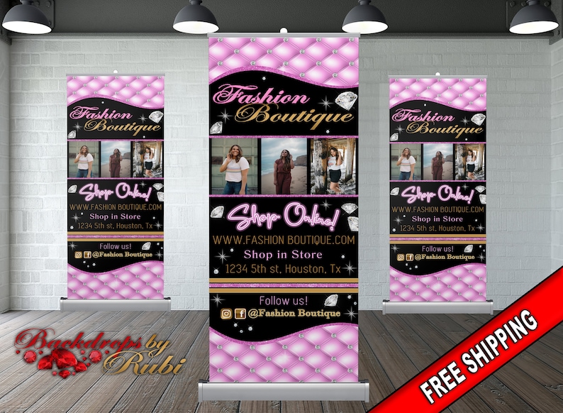 Retractable Logo Banner Logo Step and Repeat Business Event - Etsy